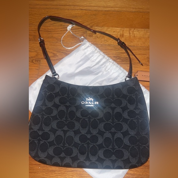 Coach | Bags | Coach Black Monogram Shoulder Bag | Poshmark